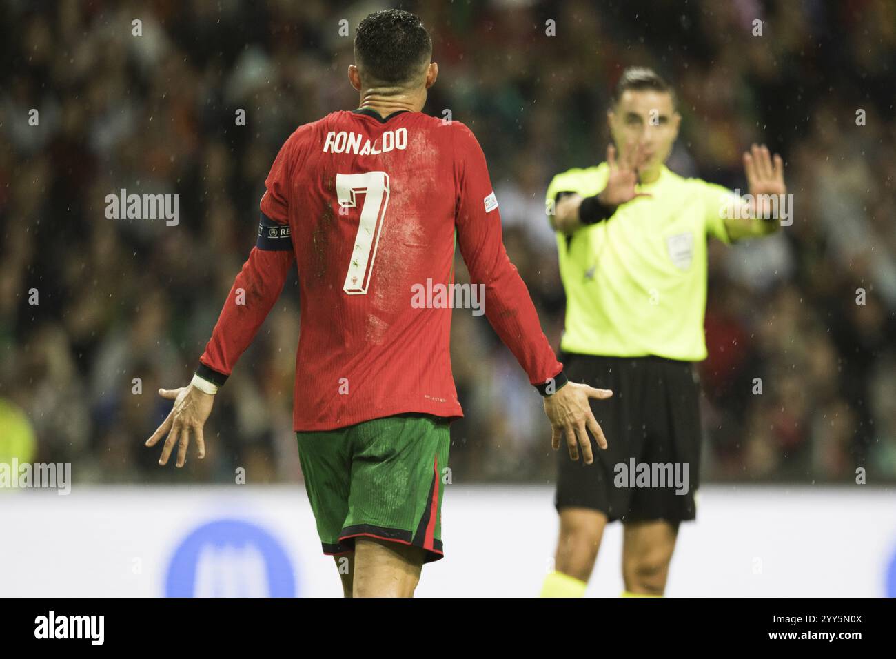 Football match, captain Cristiano RONALDO CR7 Portugal left ...