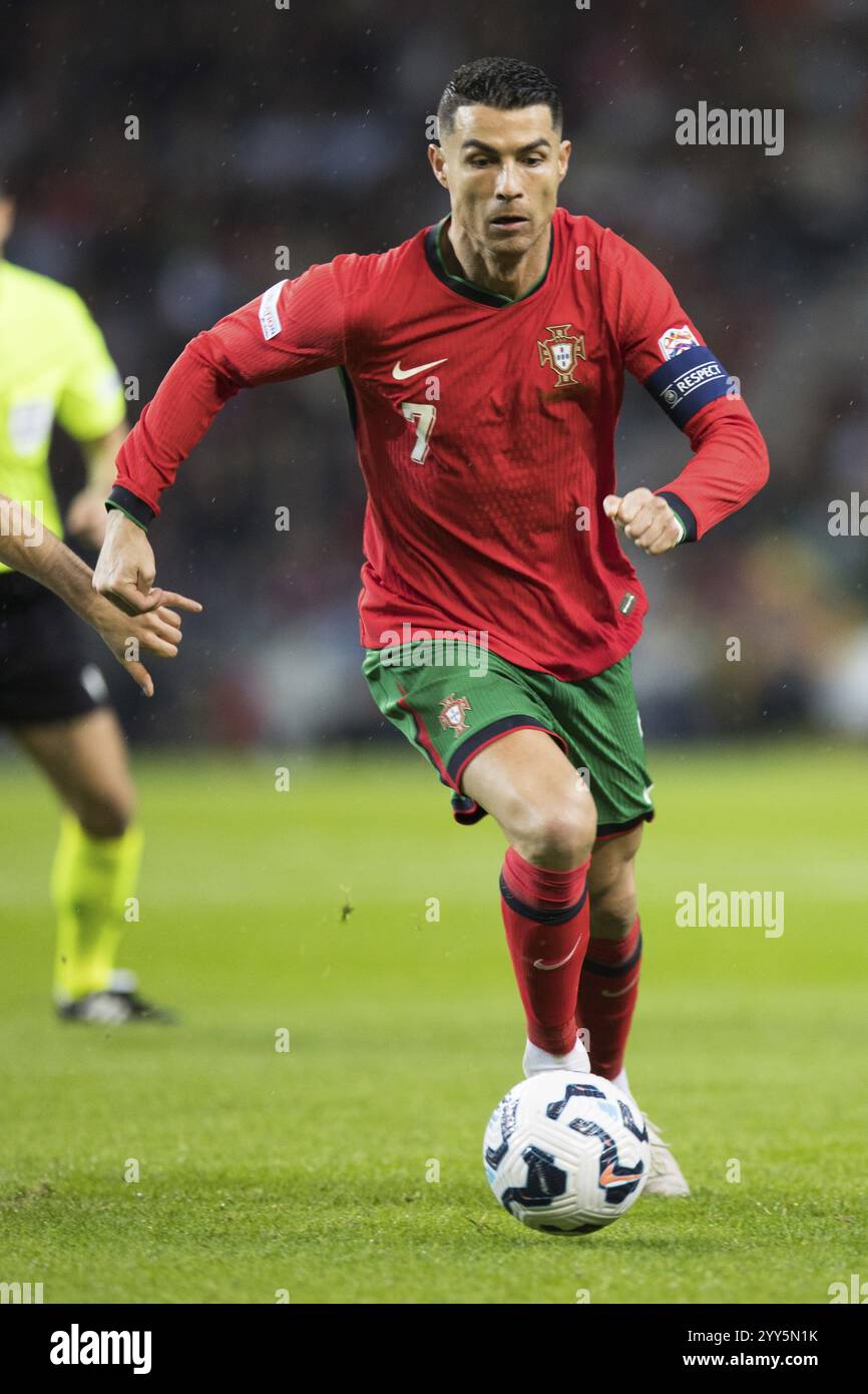 Football match, captain Cristiano RONALDO CR7 Portugal with his left ...