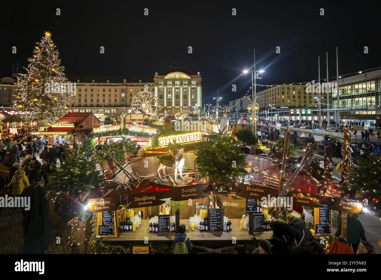 The Dresden Striezelmarkt is a Christmas market in Dresden. It has been ...