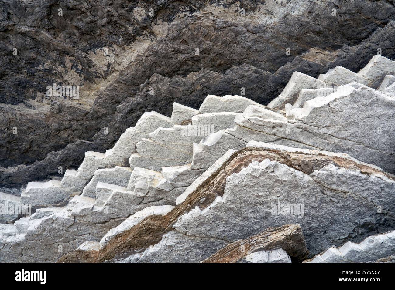 Famous flysch rocks of the Atlantic in Basque country, Spain Stock ...