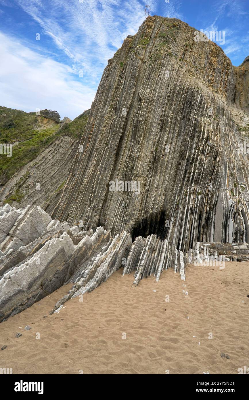 Famous flysch rocks of the Atlantic in Basque country, Spain Stock ...