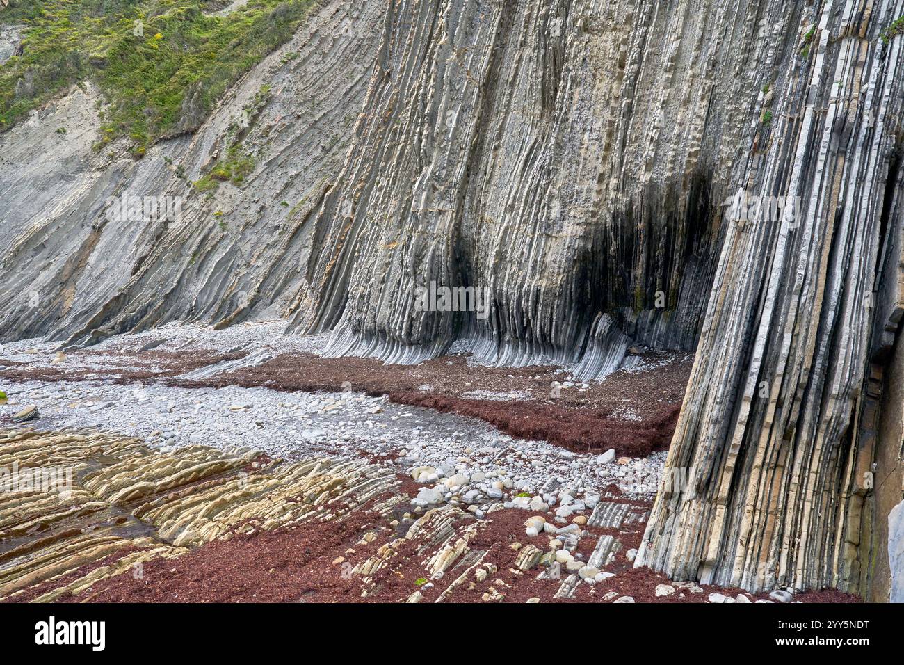 Famous flysch rocks of the Atlantic in Basque country, Spain Stock ...