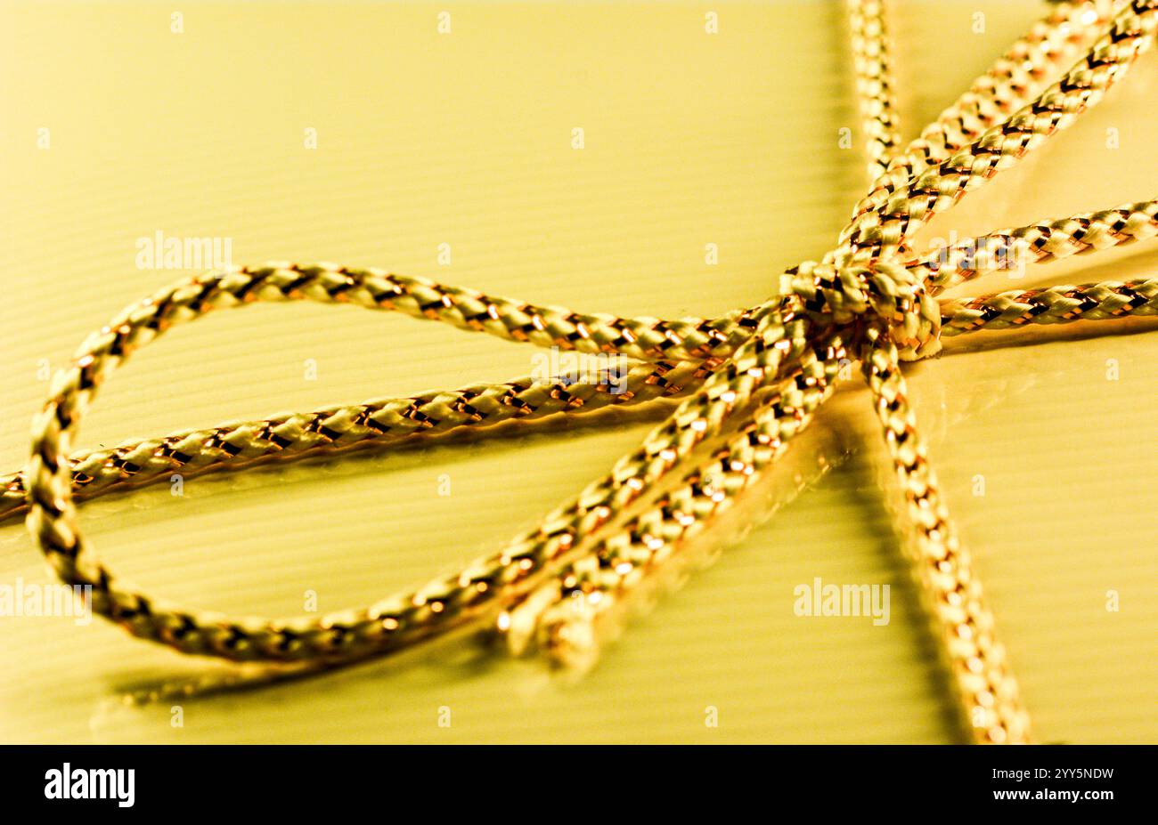 Gift bow in coloured light with text space Stock Photo - Alamy
