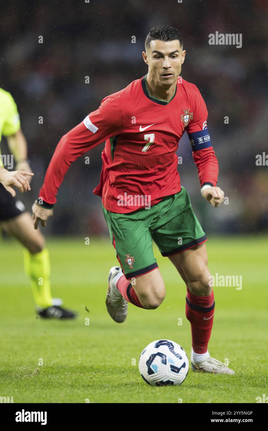 Football match, captain Cristiano RONALDO CR7 Portugal on the ball with ...
