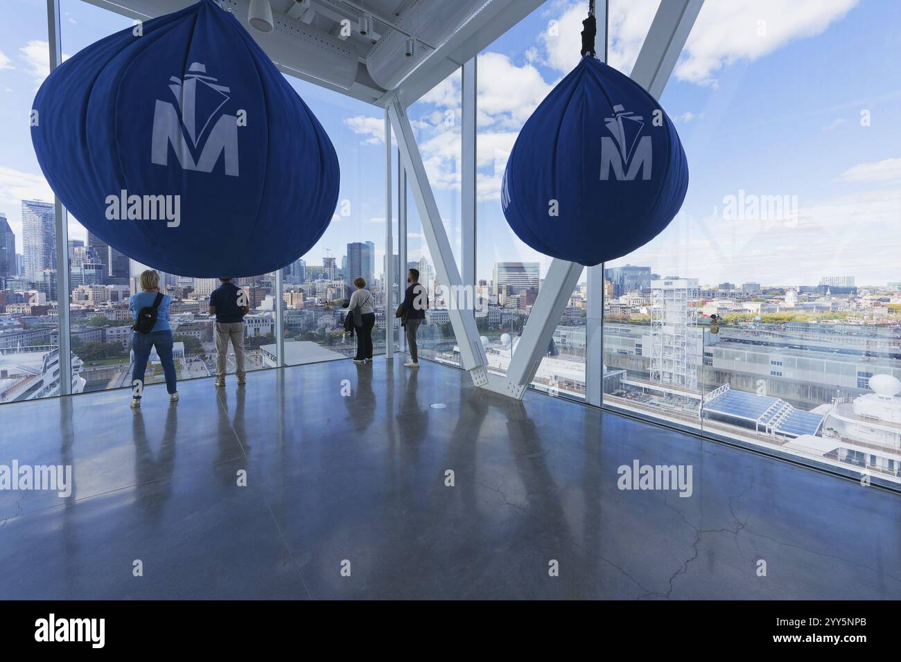 Interior view of the observation tower, Montreal, Province of Quebec ...