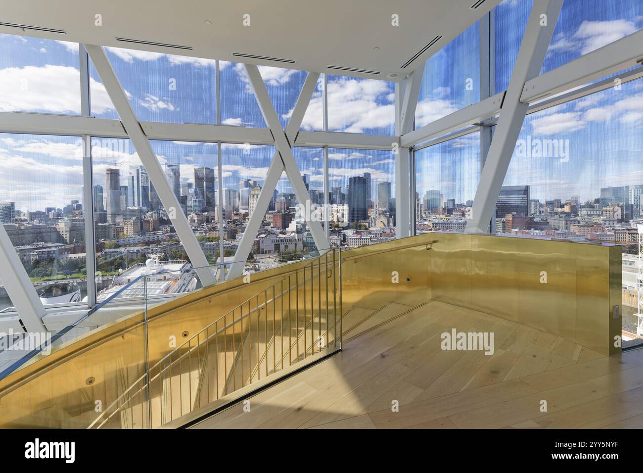 Interior view of the observation tower, Montreal, Province of Quebec ...