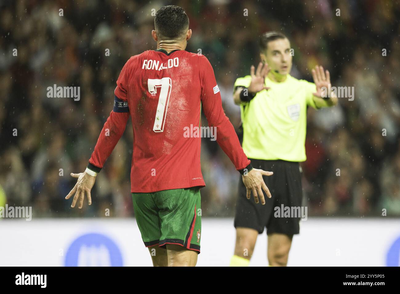 Football match, captain Cristiano RONALDO CR7 Portugal left ...