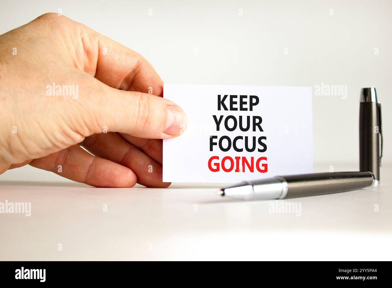 Keep your focus going symbol. Concept words Keep your focus going on ...