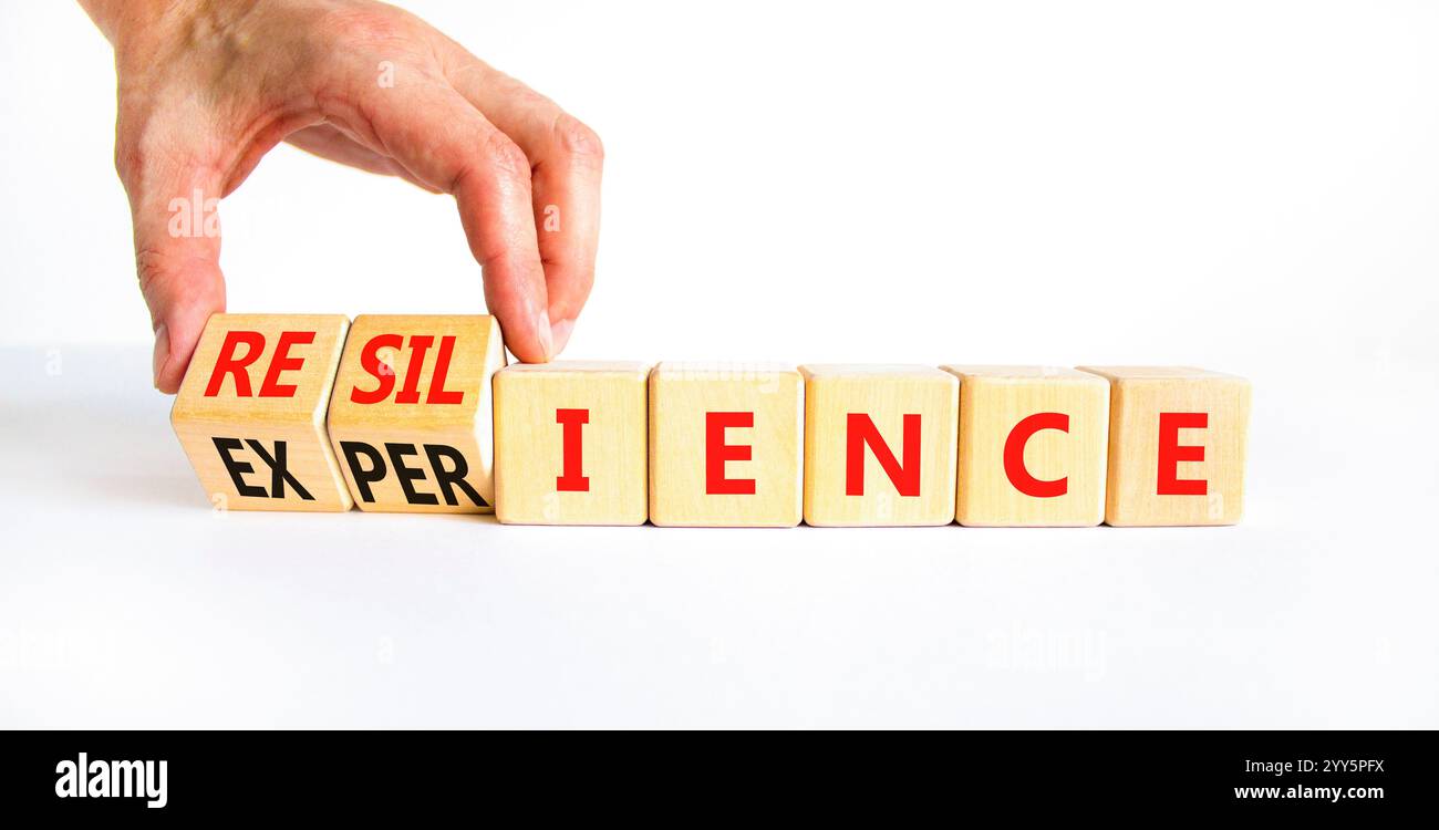Resilience or experience symbol. Concept words Resilience Experience on ...