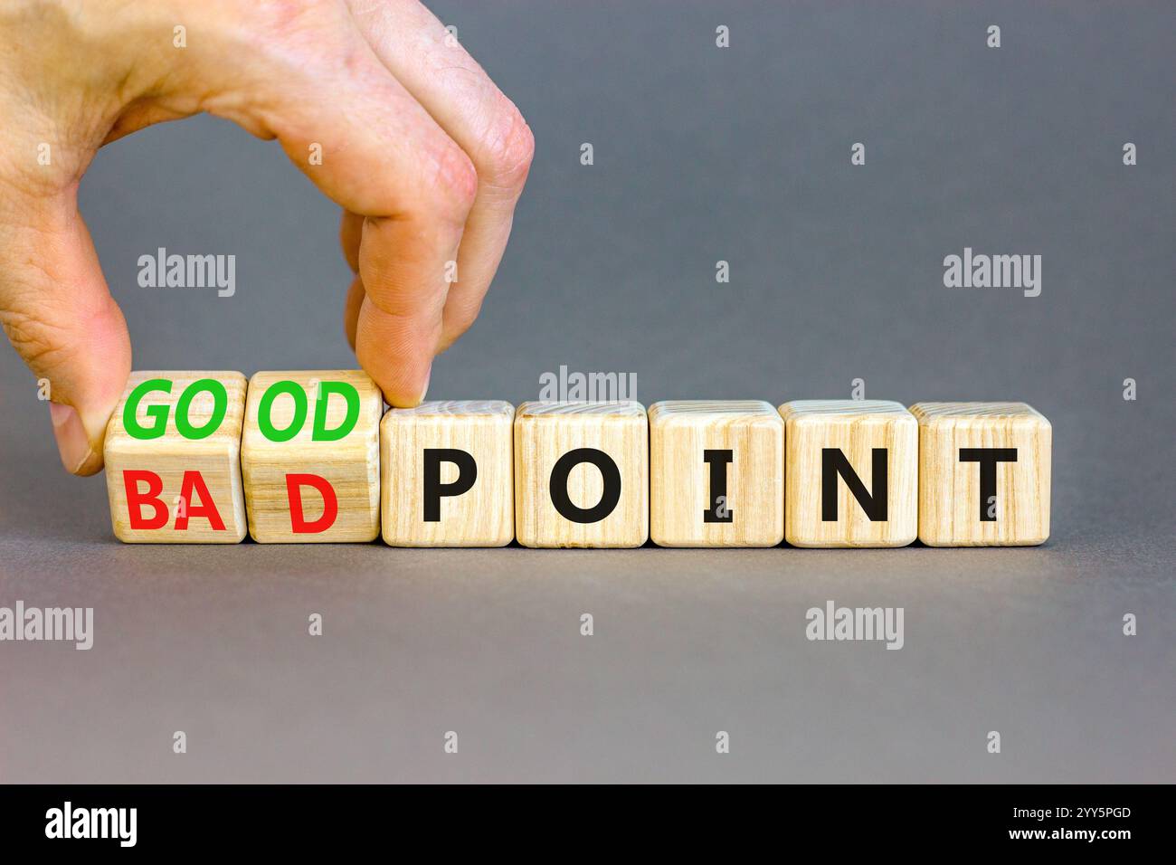 Good or bad point symbol. Concept words Good point Bad point on ...