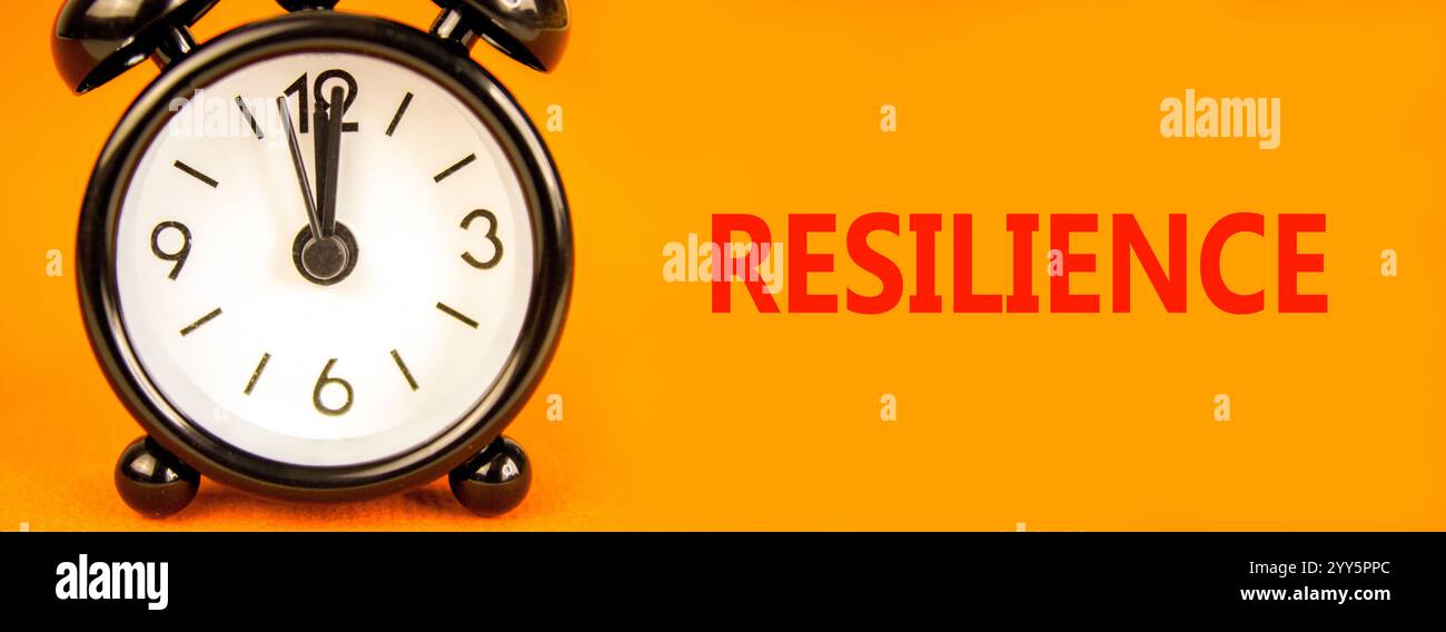 Resilience symbol. Concept word Resilience on beautiful orange paper ...