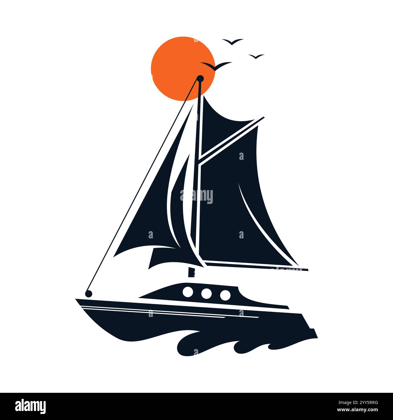 Vector yacht club logo hi-res stock photography and images - Alamy