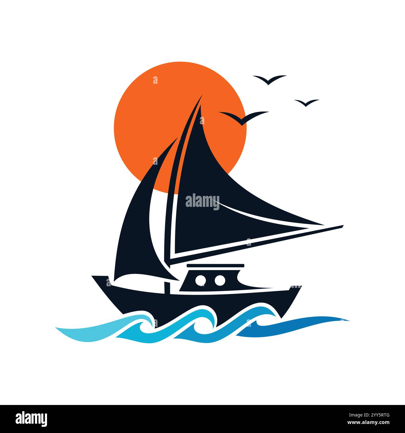 Sailboat logo hi-res stock photography and images - Alamy