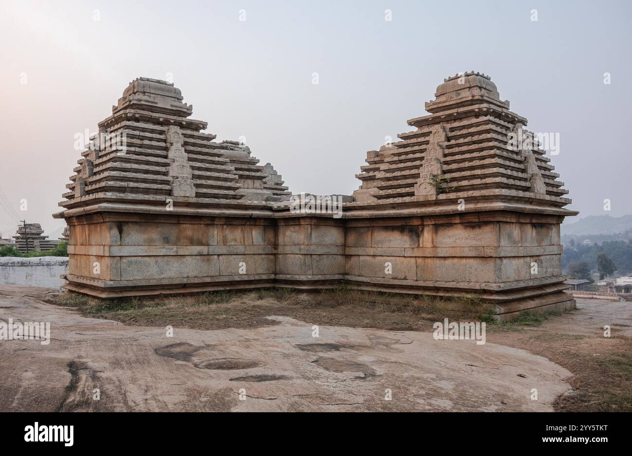 Hemakuta Hill Temple Complex in Hampi. India Stock Photo - Alamy