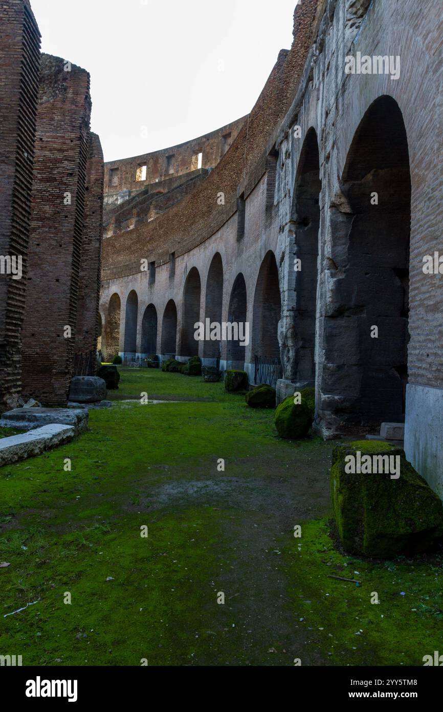 Inside the Roman colosseum Stock Photo - Alamy