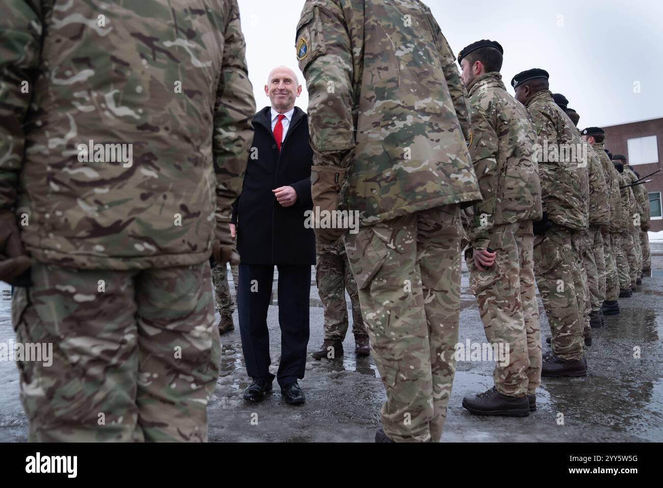 Defence Secretary John Healey meets British personnel at the Tapa ...