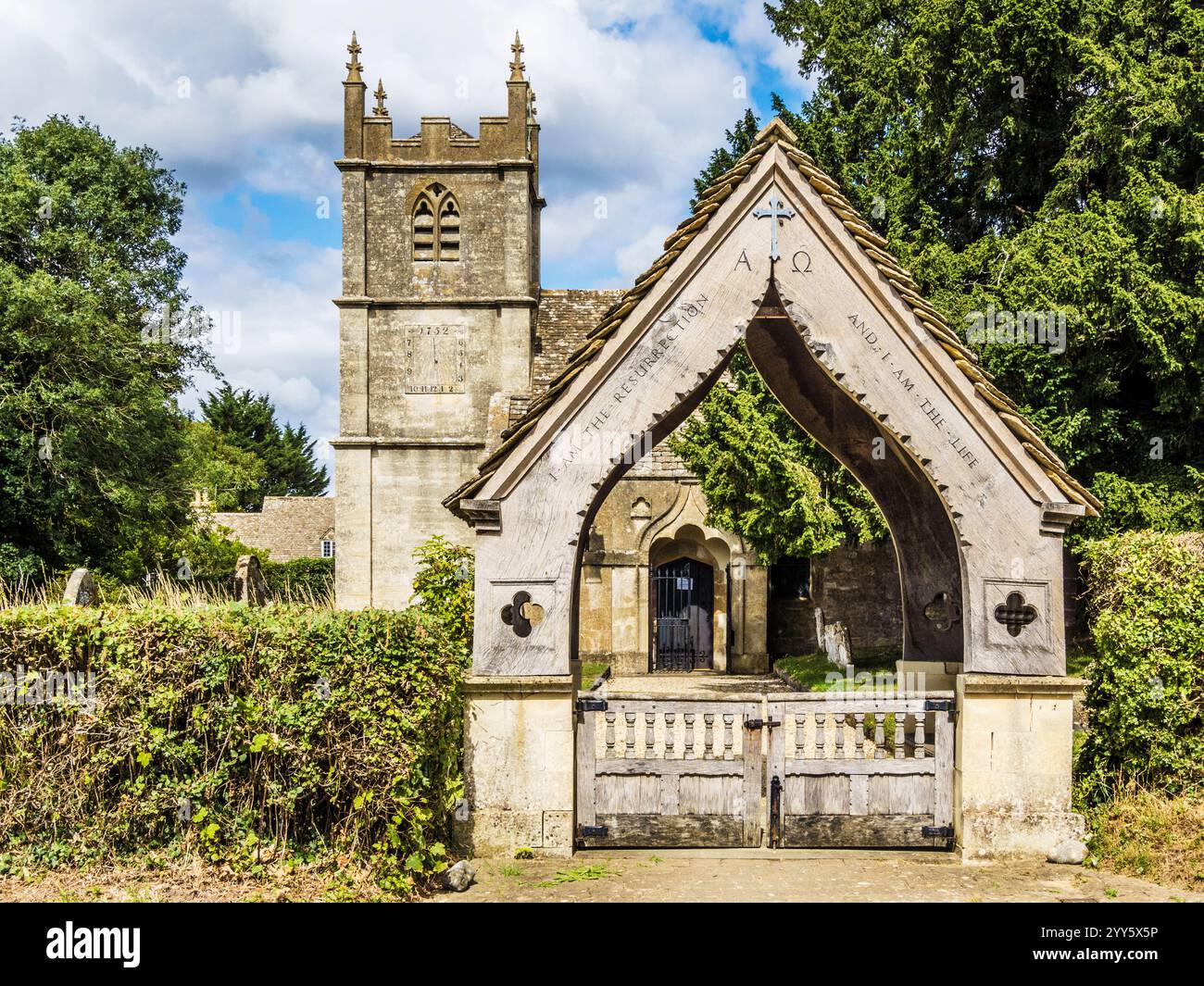 The lychgate of St.Mary's Church in Great Witcombe, Gloucestershire ...