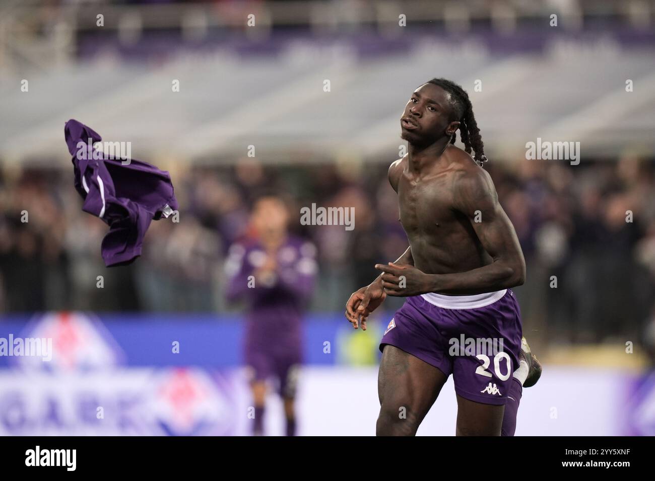Firenze, Italia. 10th Nov, 2024. Fiorentina's Moise Kean celebrates ...