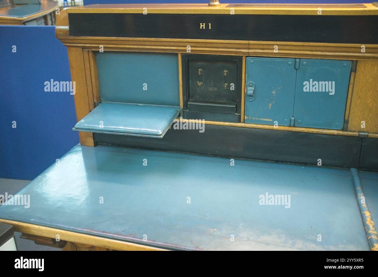 The British Museum reading room, showing one of the unique desks Stock ...