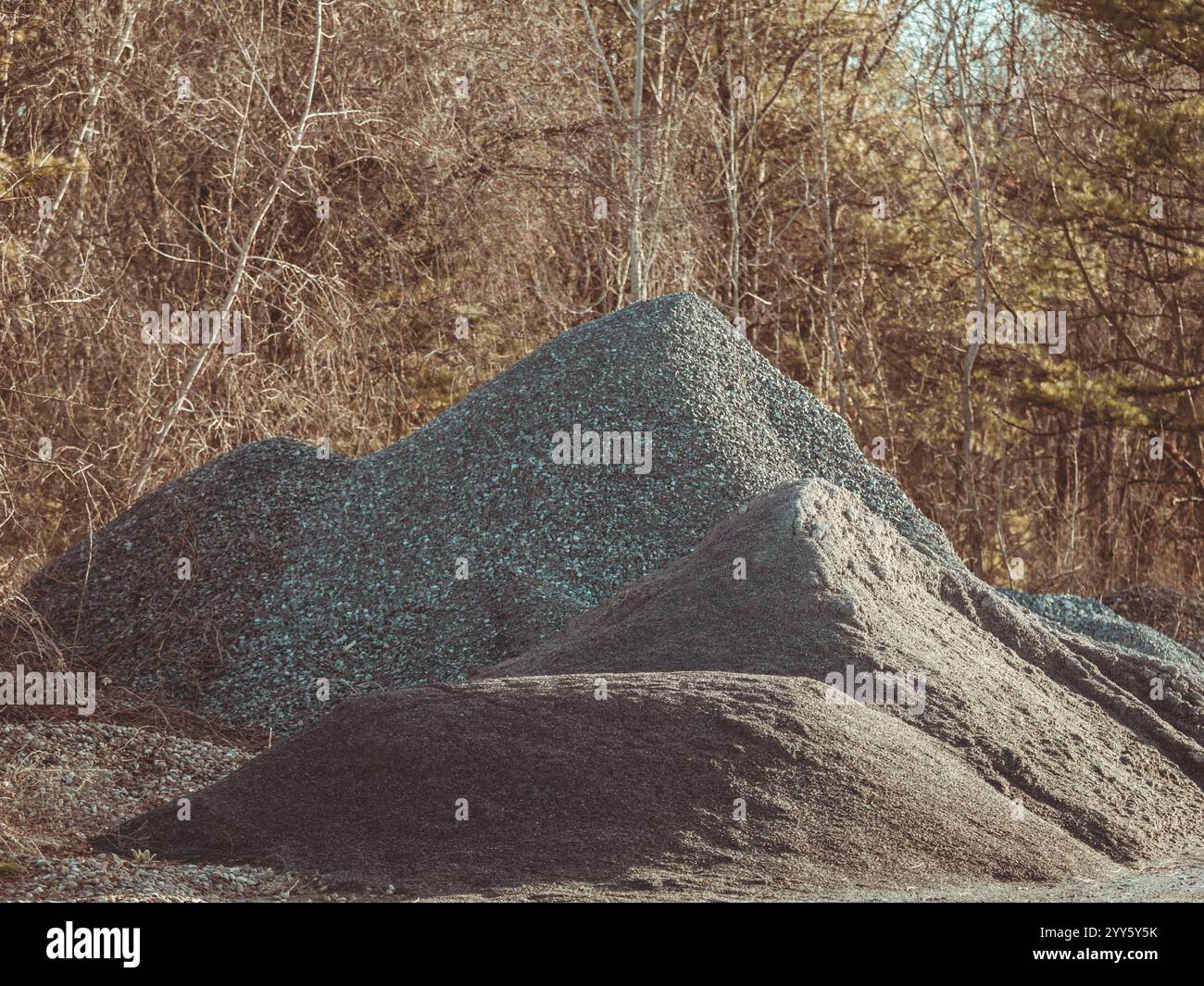 Sand pebble pile construction road hi-res stock photography and images ...