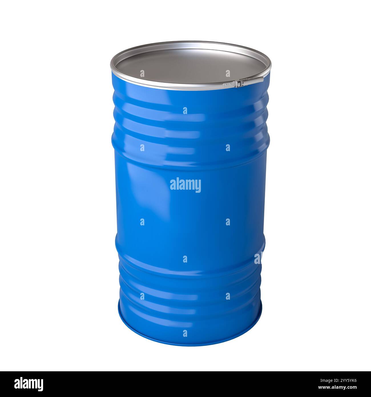 blue metal barrel isolated on transparent background 3d Stock Photo - Alamy