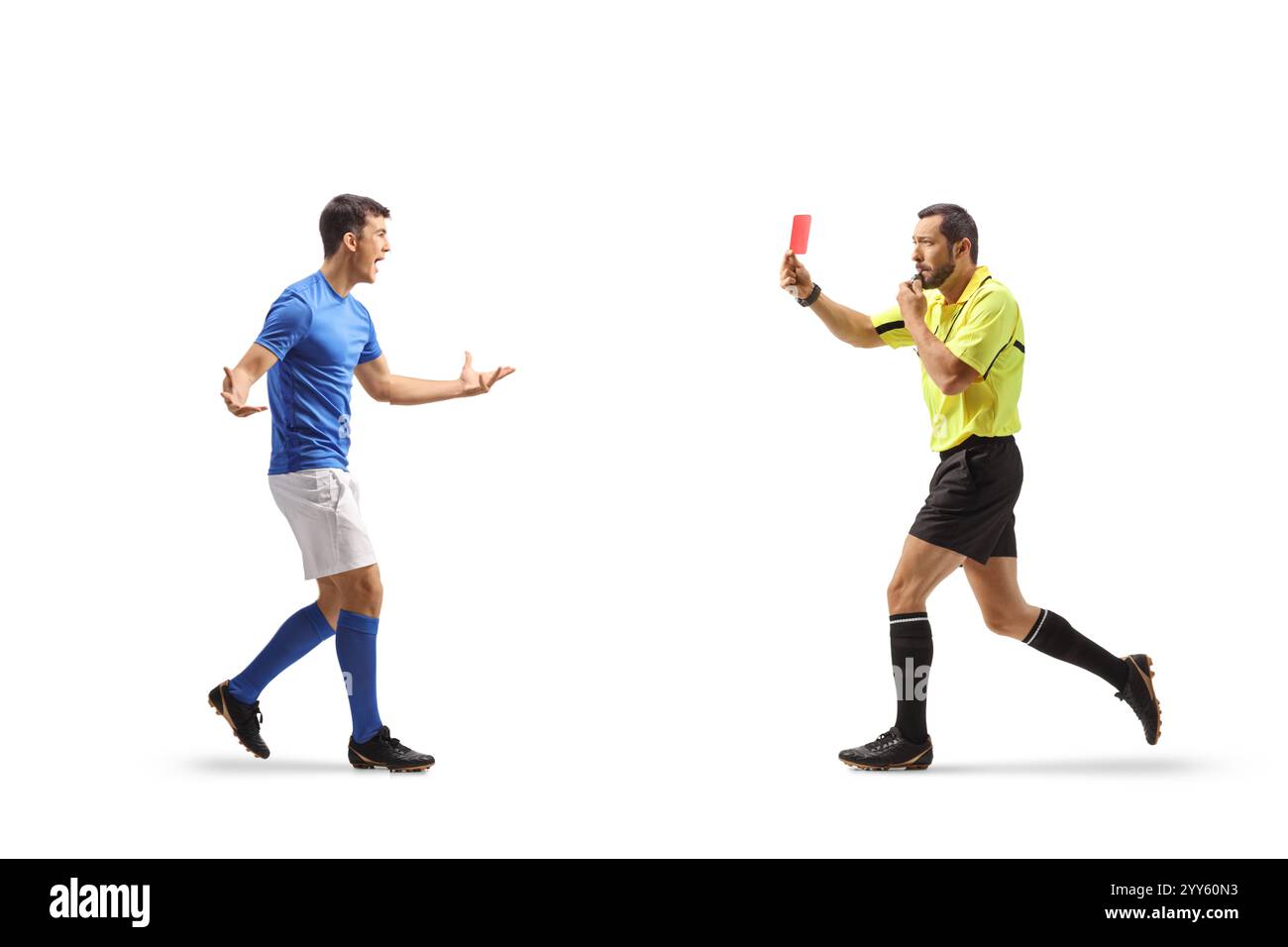 Referee red card dispute Cut Out Stock Images & Pictures - Alamy