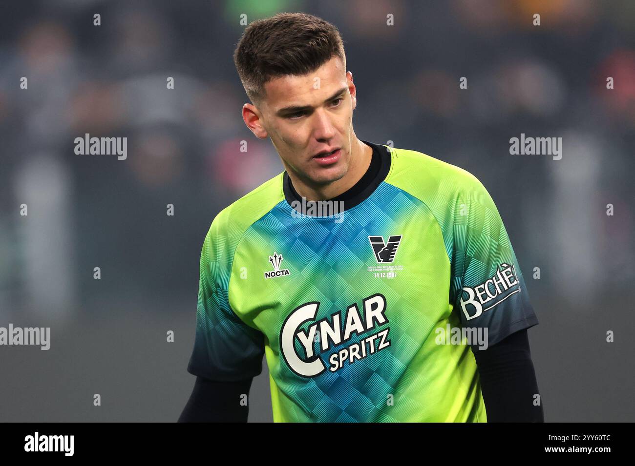 Turin, Italy. 14th Dec, 2024. Filip Stankovic of Venezia FC during the ...