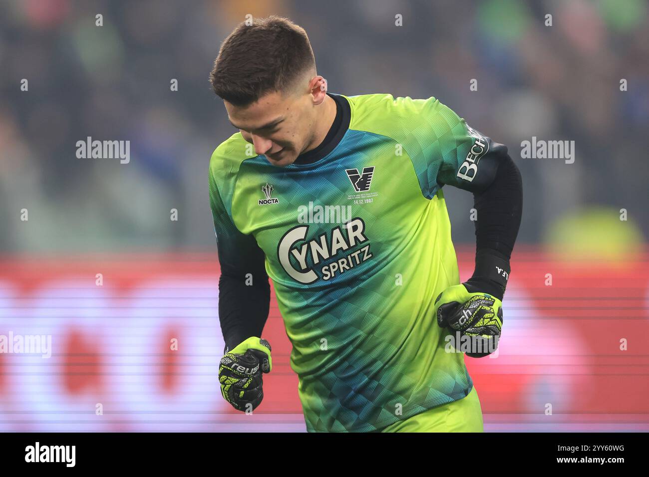 Turin, Italy. 14th Dec, 2024. Filip Stankovic of Venezia FC during the ...