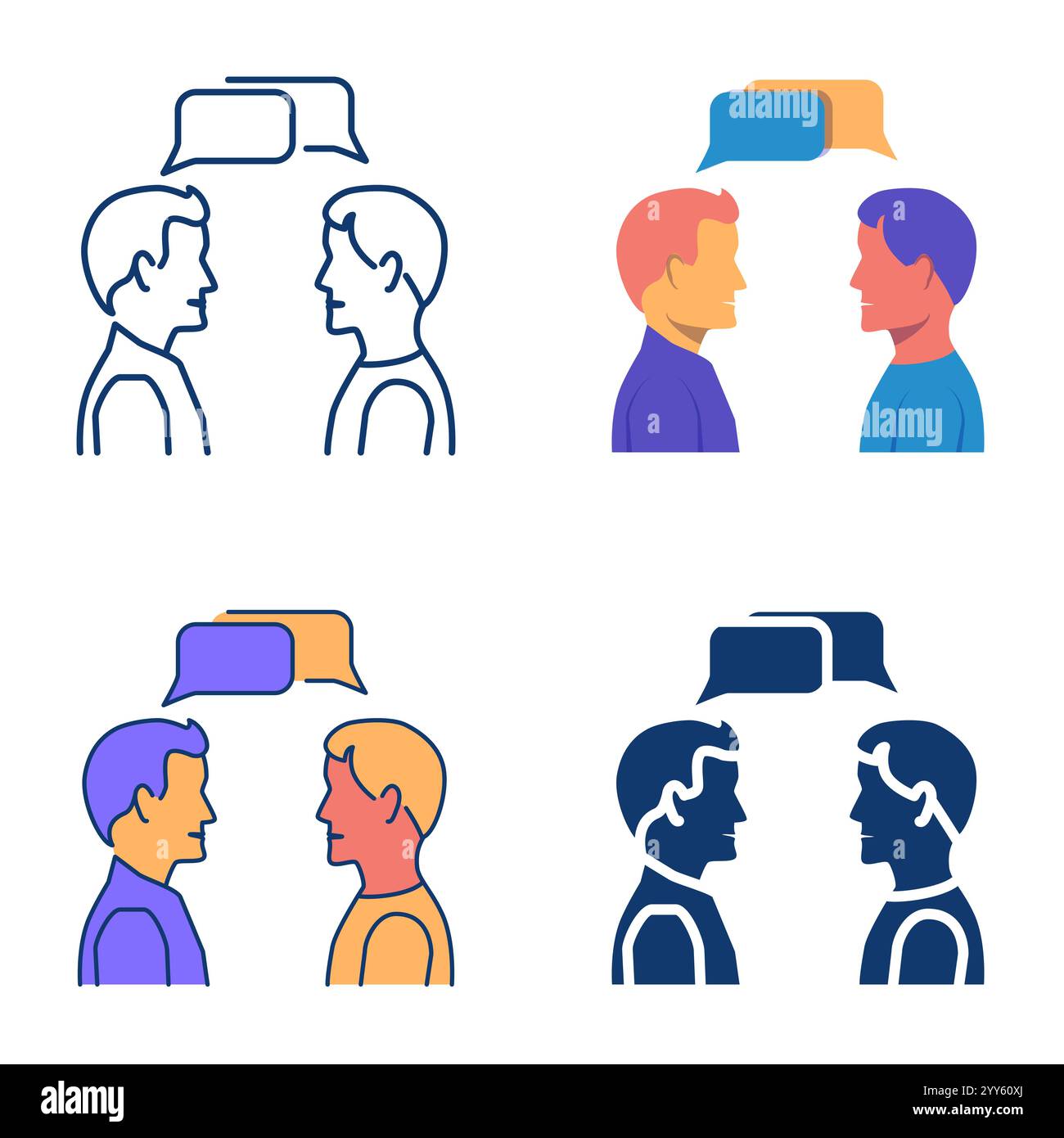 Two person communication in bubble Stock Vector Images - Alamy