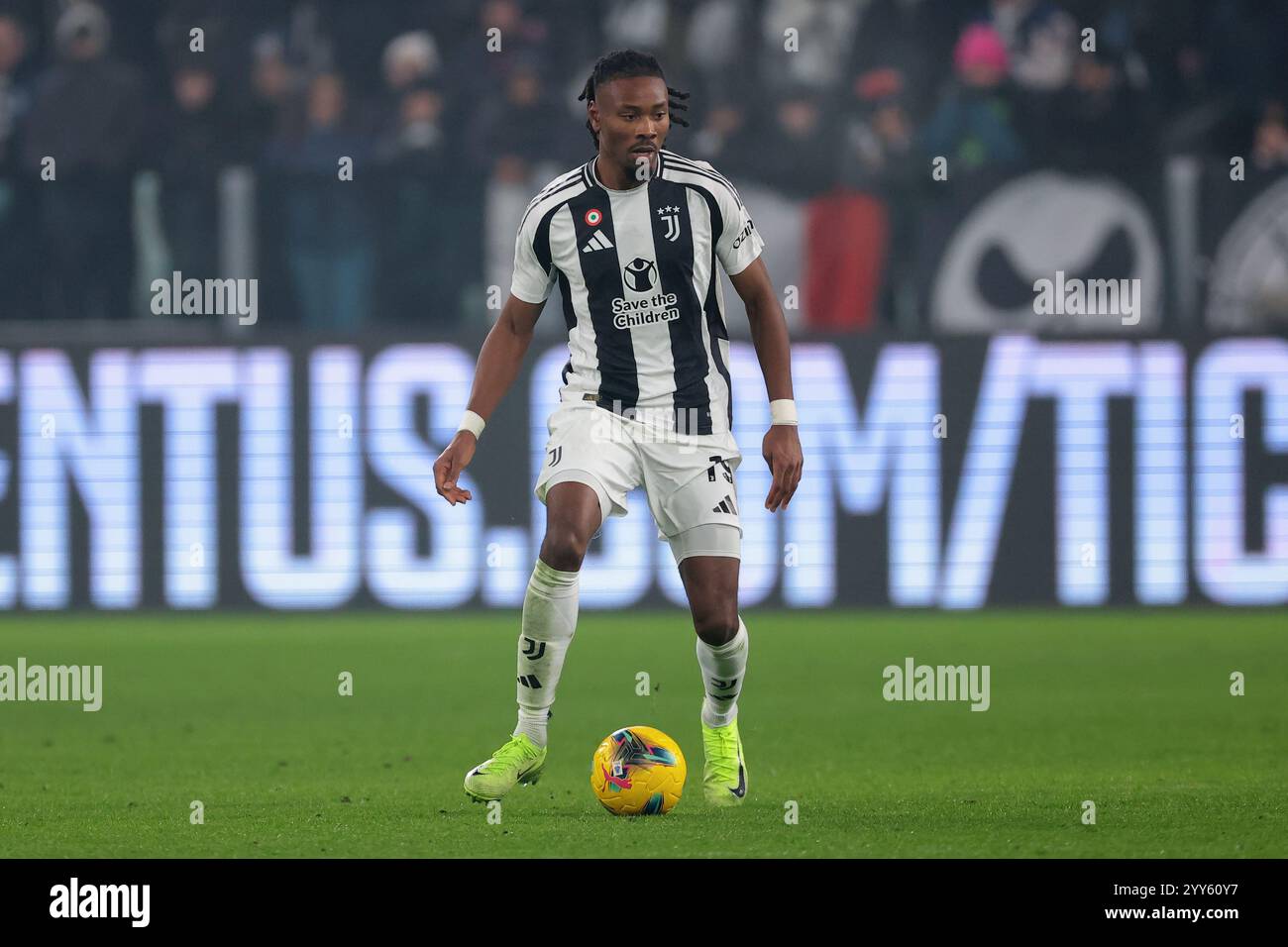 Turin, Italy. 14th Dec, 2024. Kephren Thuram of Juventus during the ...