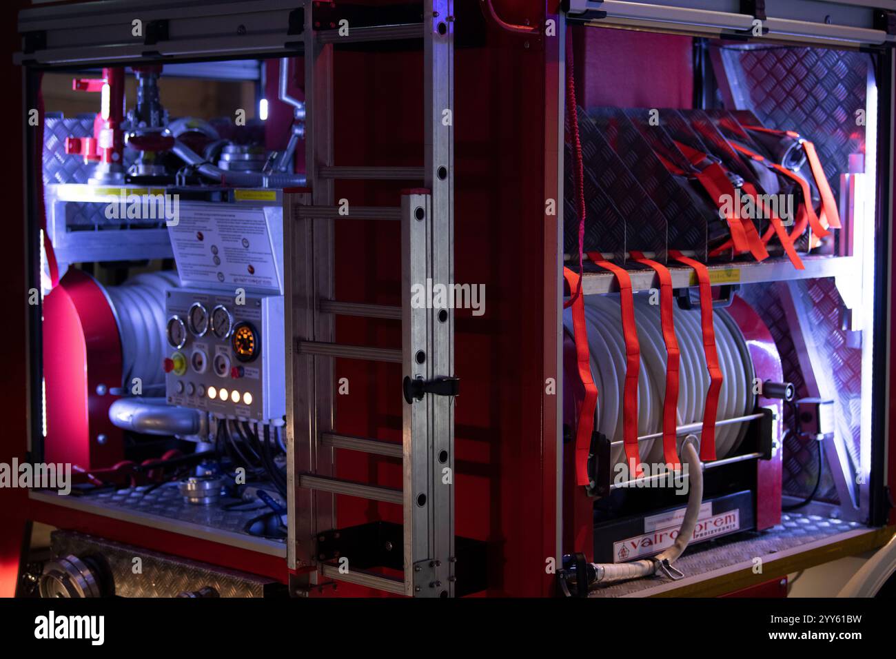 Fire hoses, valves, cranes, road cones, hydrants and manual fire ...