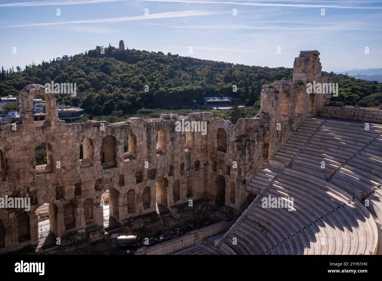 Ancient Odeon of Herodes Atticus theater - amphitheater of Acropolis of Athens, Greece.Landmark ...