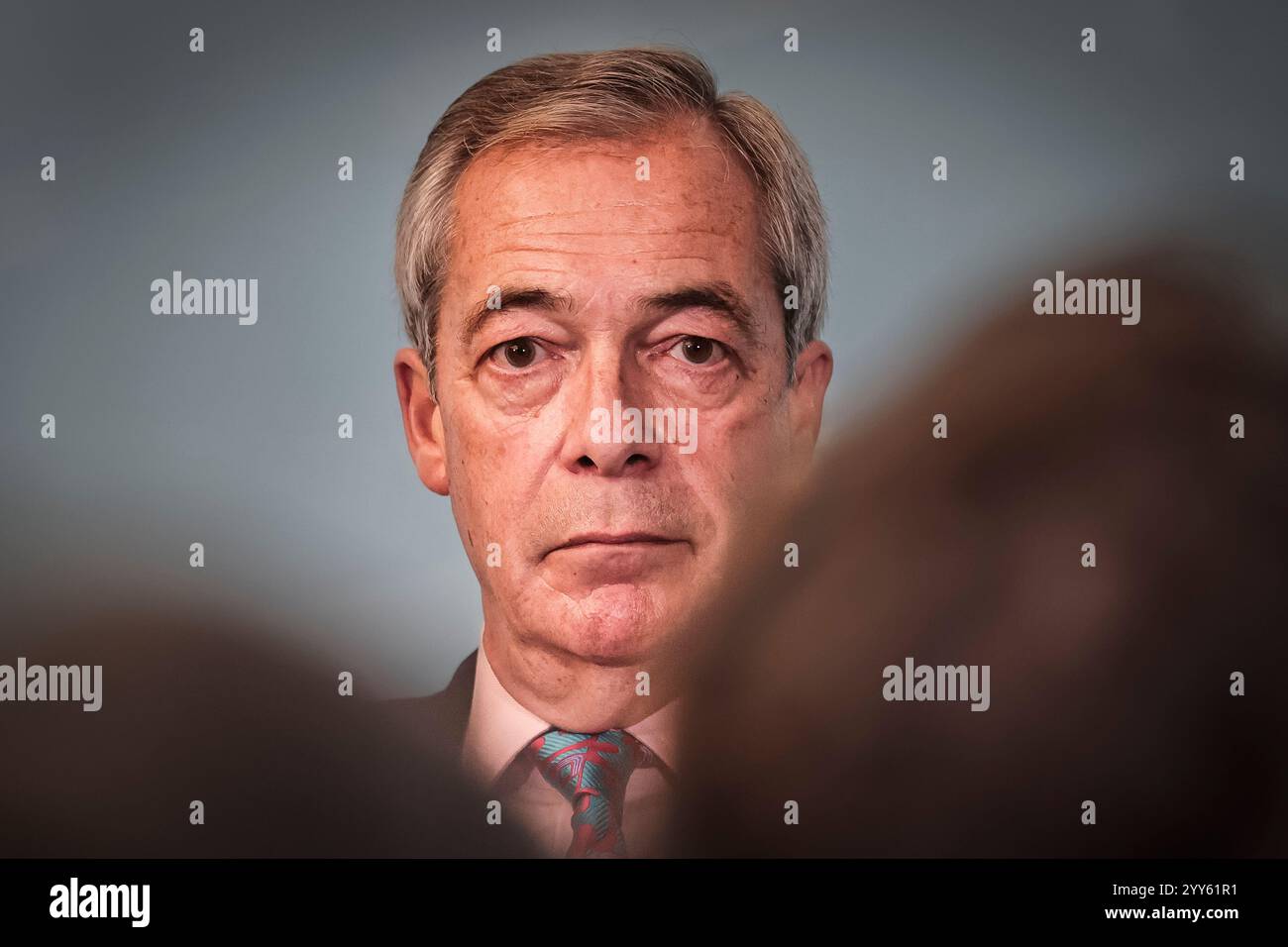 Nigel Farage. Reform UK Party founder and Member of Parliament Clacton ...