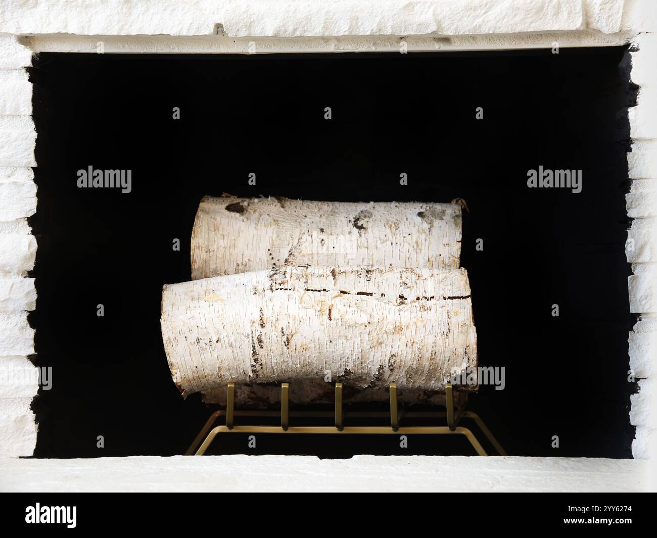 Fireplace birch hi-res stock photography and images - Alamy