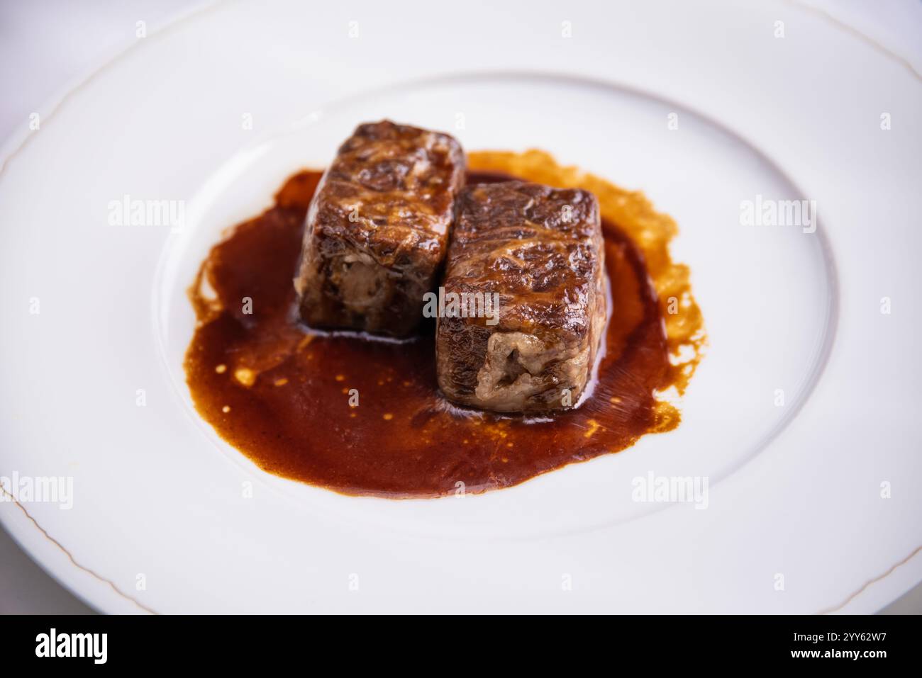 Japanese wagyu beef ribs prepared in wine sauce delicious specialty ...