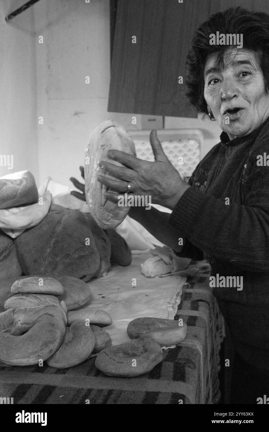 Italian Grandmother making bread is surprised Stock Photo - Alamy