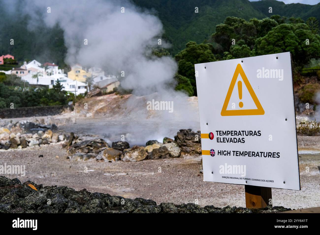 Furnas, Portugal. 30th Sep, 2024. Hot sulphur vapor rises from the ...