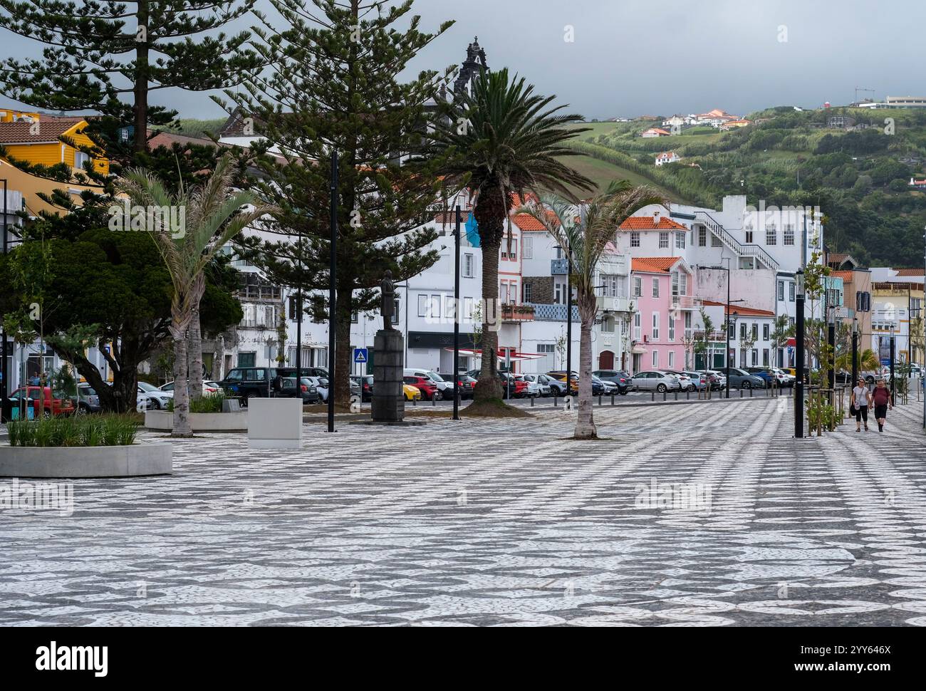 Horta, Portugal. 24th Sep, 2024. View of the beach promenade Praca do ...