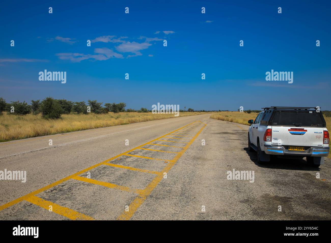 Off-road driving a rental car on a gravel road, a 4x4 track in a sandy ...