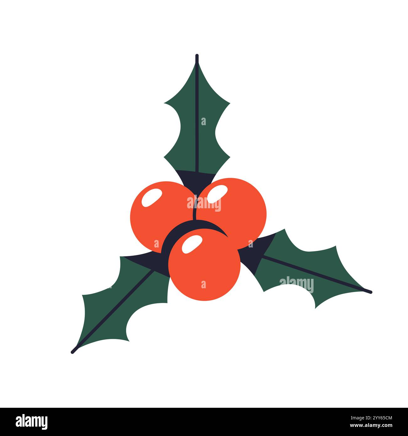 Simple design of holly berry fruits icon. Holly berries sign, vector ...