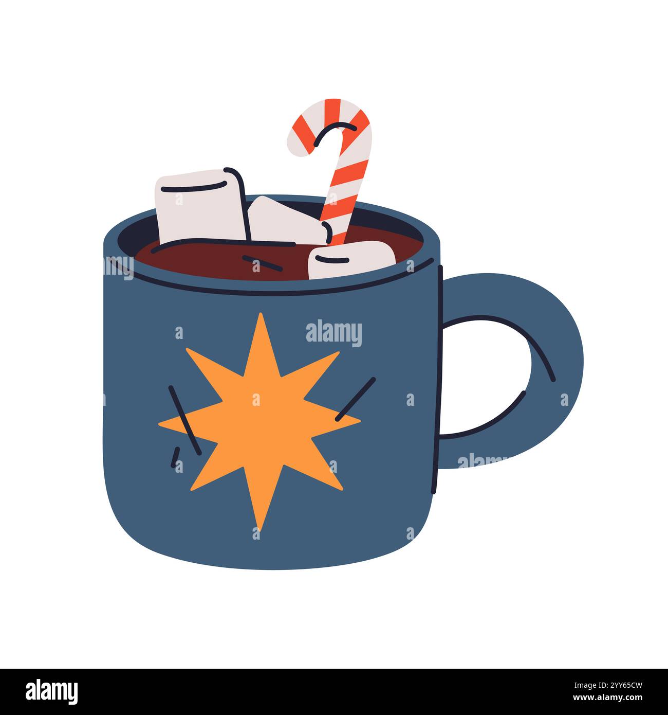 Hot homemade cocoa decoration Stock Vector Images - Alamy