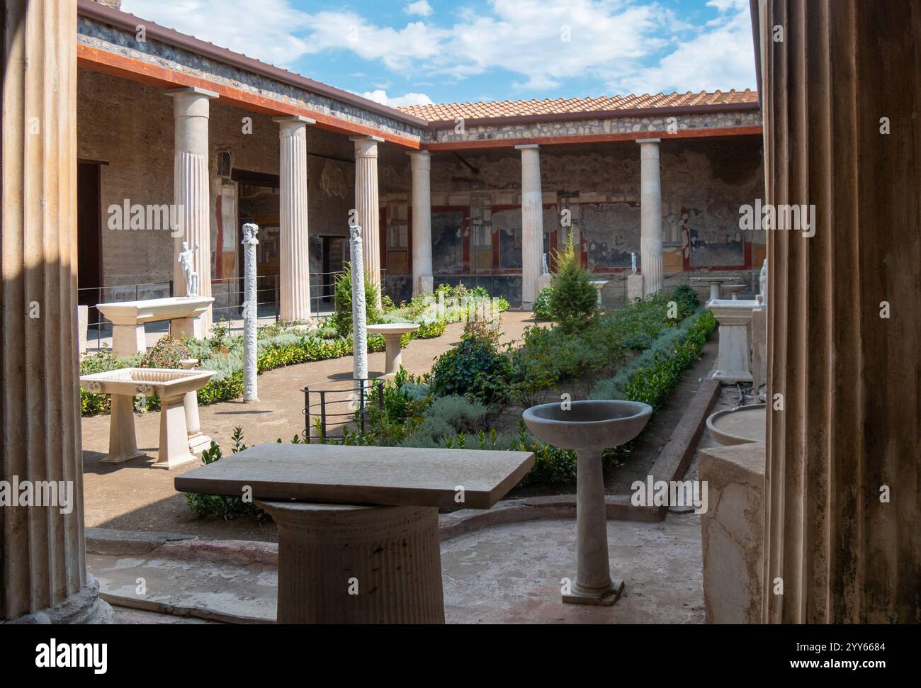 Roman domus, buried during the eruption of Vesuvius in 79 and ...