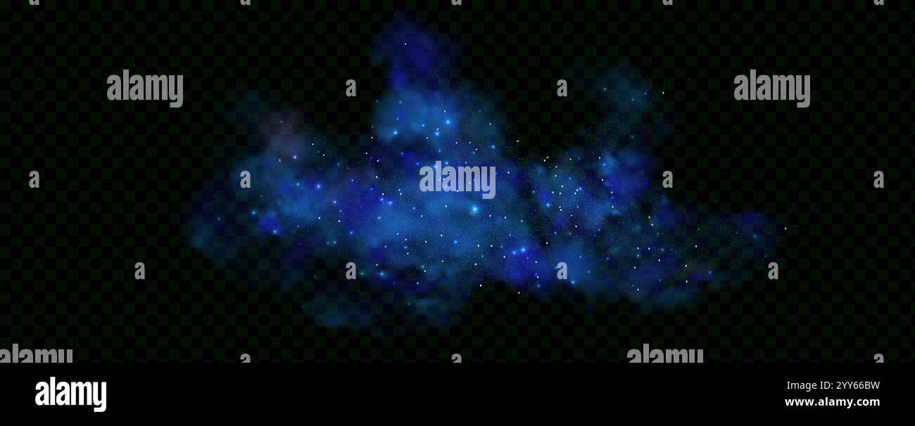 Starry neon magic dust.Realistic texture of fantastic smoke background ...