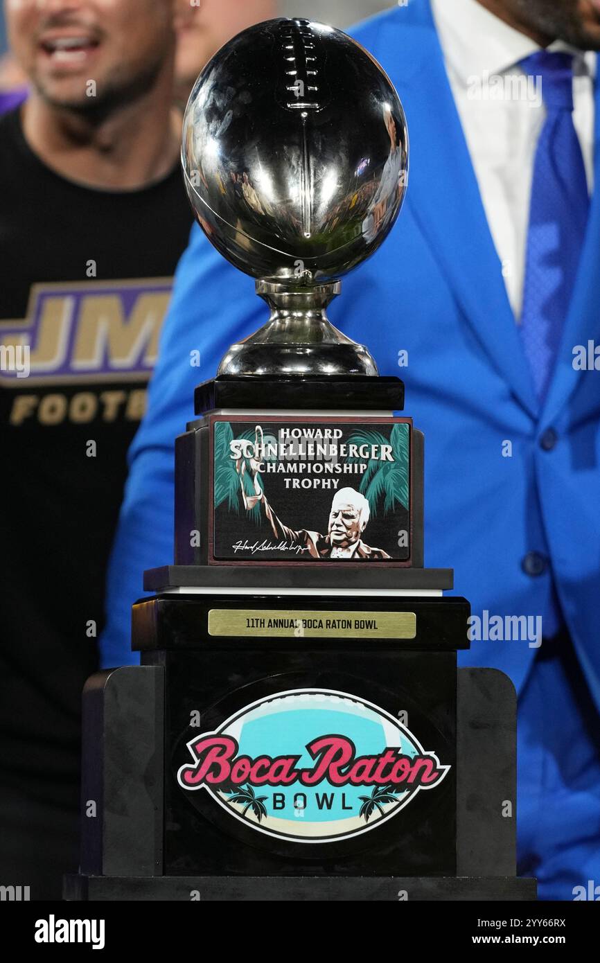 The Howard Schnellenberger trophy at the Boca Raton Bowl NCAA college ...