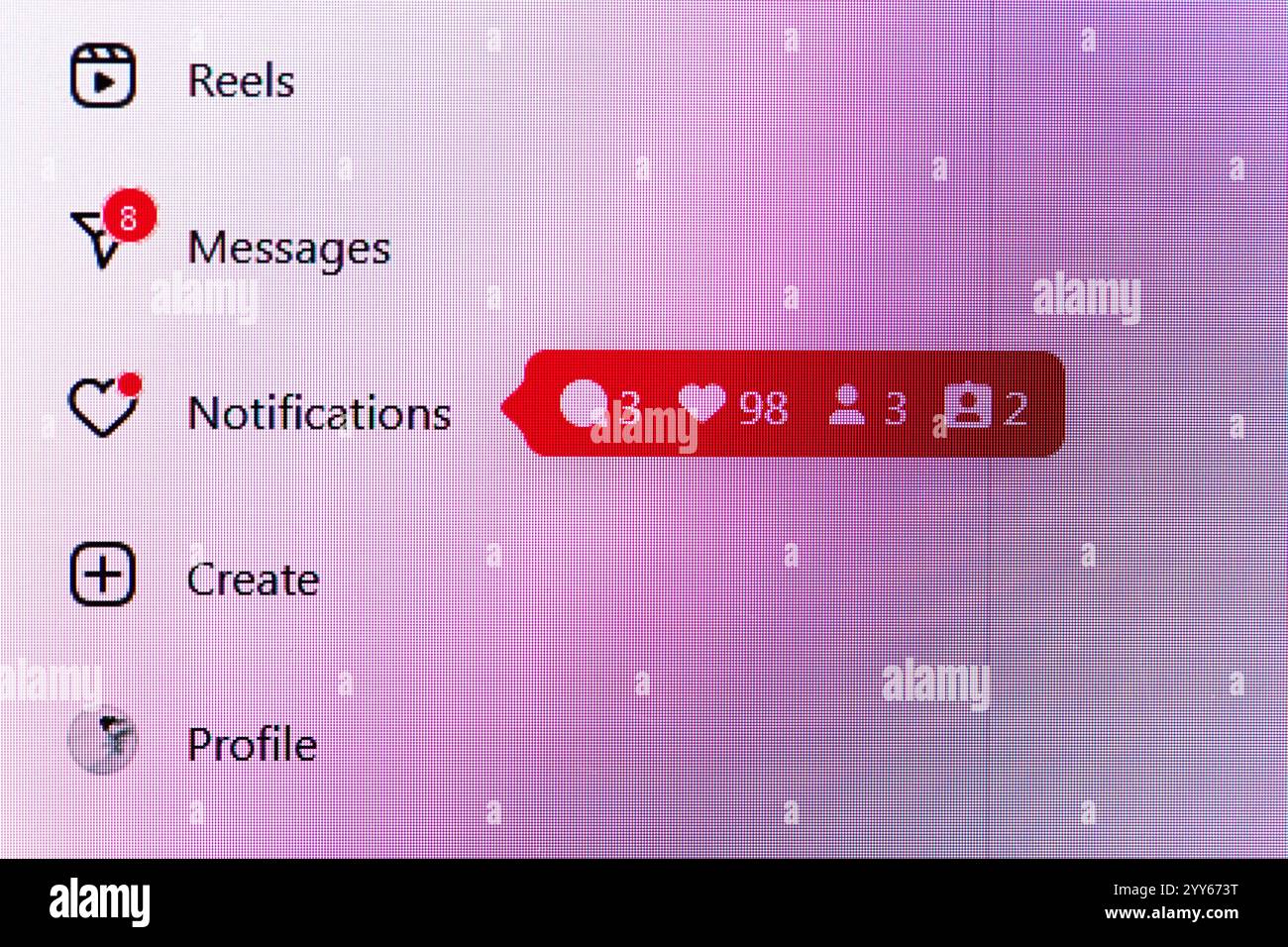 Pop up notifications hi-res stock photography and images - Alamy