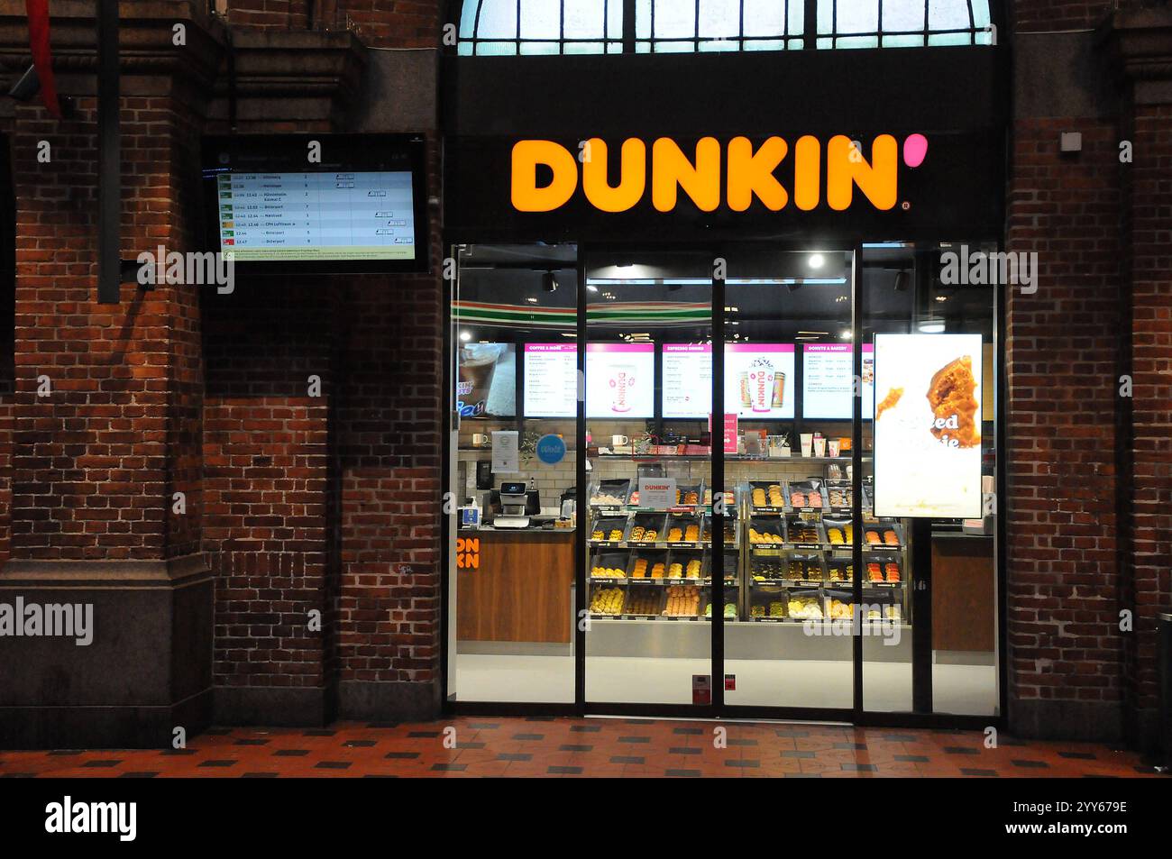 Copenhagen/ DenmarK/19 DECEMBER 2024/dunkin cafe in danihs capital ...
