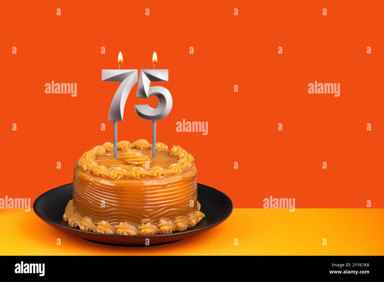Birthday candle number 75 hi-res stock photography and images - Alamy