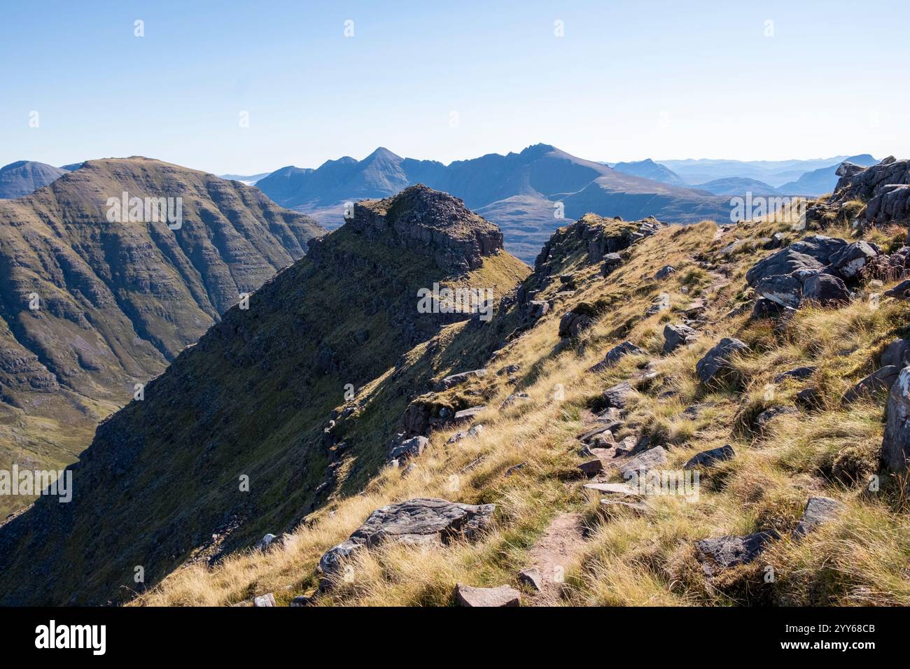 Views of Beinn Alligin , one of the classic Torridon Mountains ...