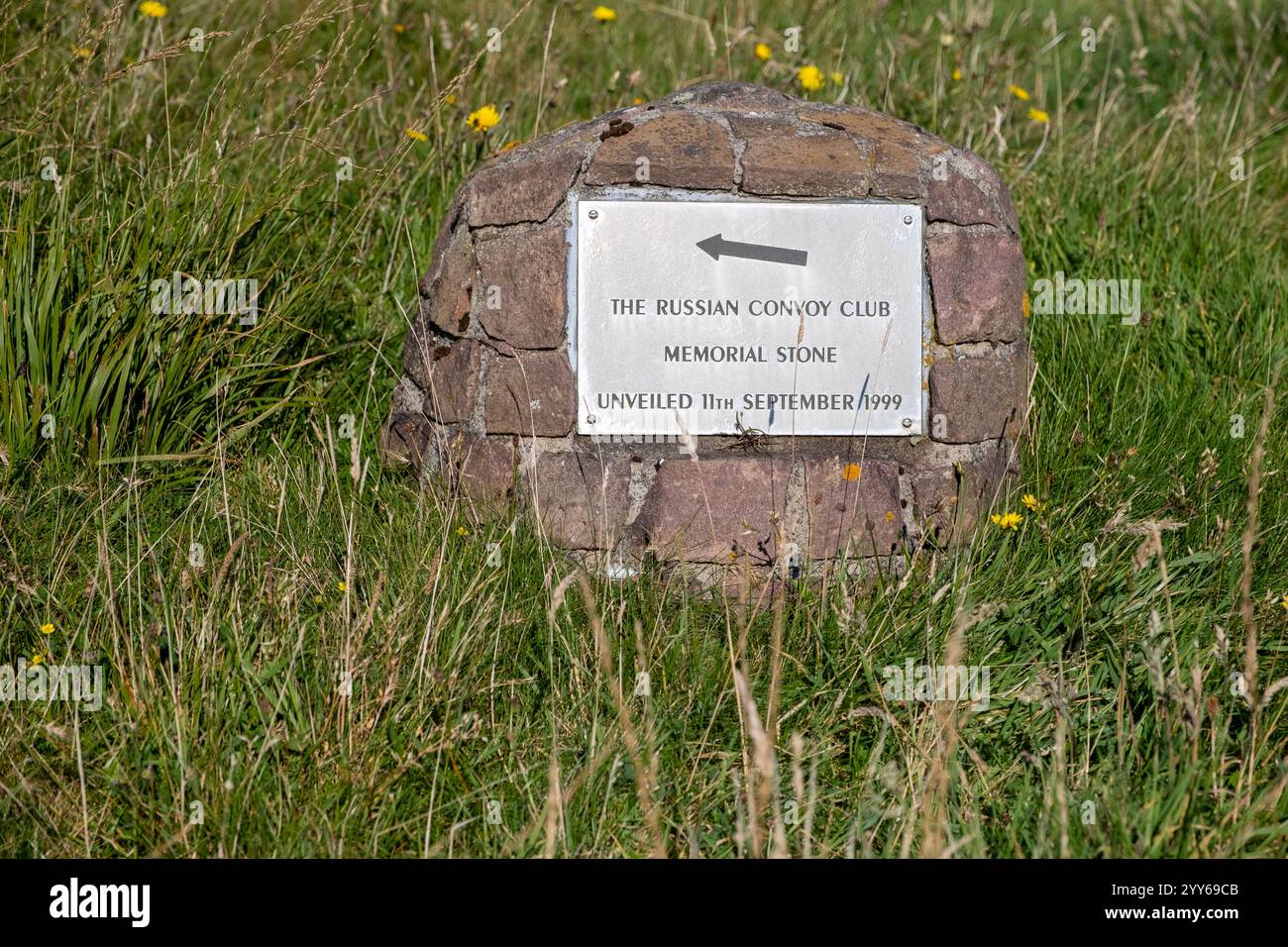 Russian Convoy Memorial Stone at WW11, WW2, Lookouts at Rubha Nan Sasan ...