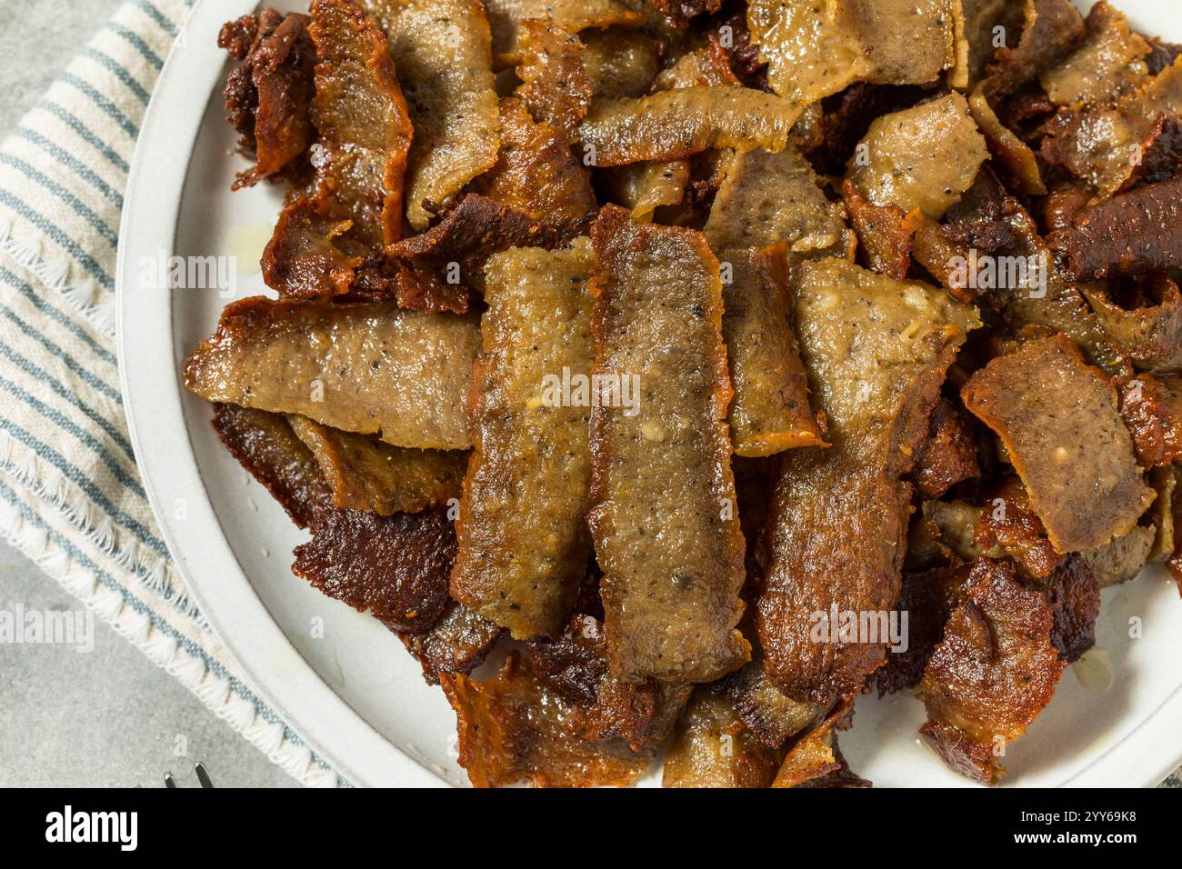 Roasted Greek Grilled Gyro Meat Shaved to Eat Stock Photo - Alamy